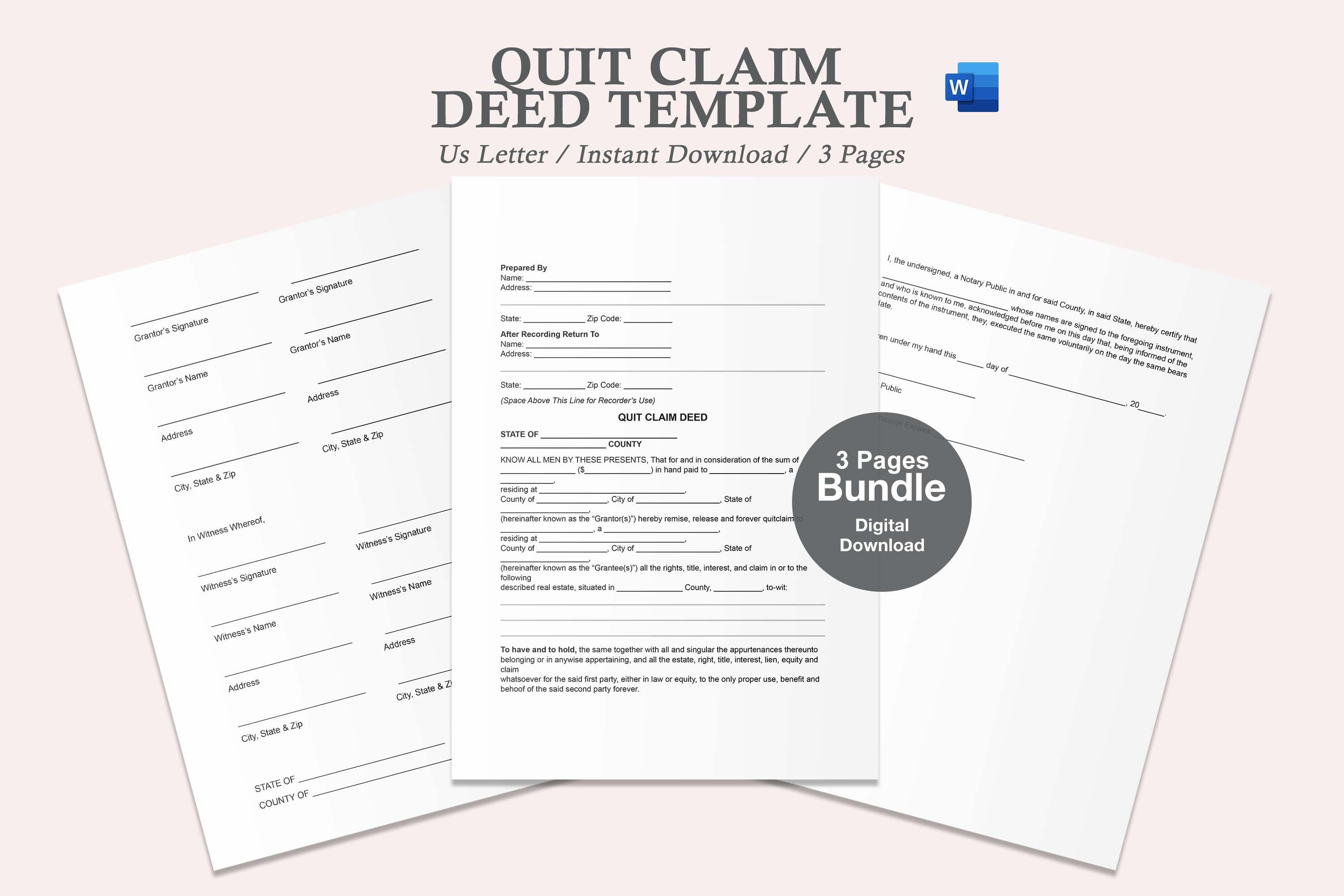 Quit Claim Deed Form,quit Claim Deed Template,quit Claim Deed Form ...