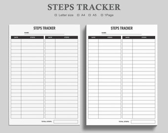 Weekly Step Tracker - Etsy