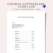 Church Anniversary Program Template,church Program Template,church ...