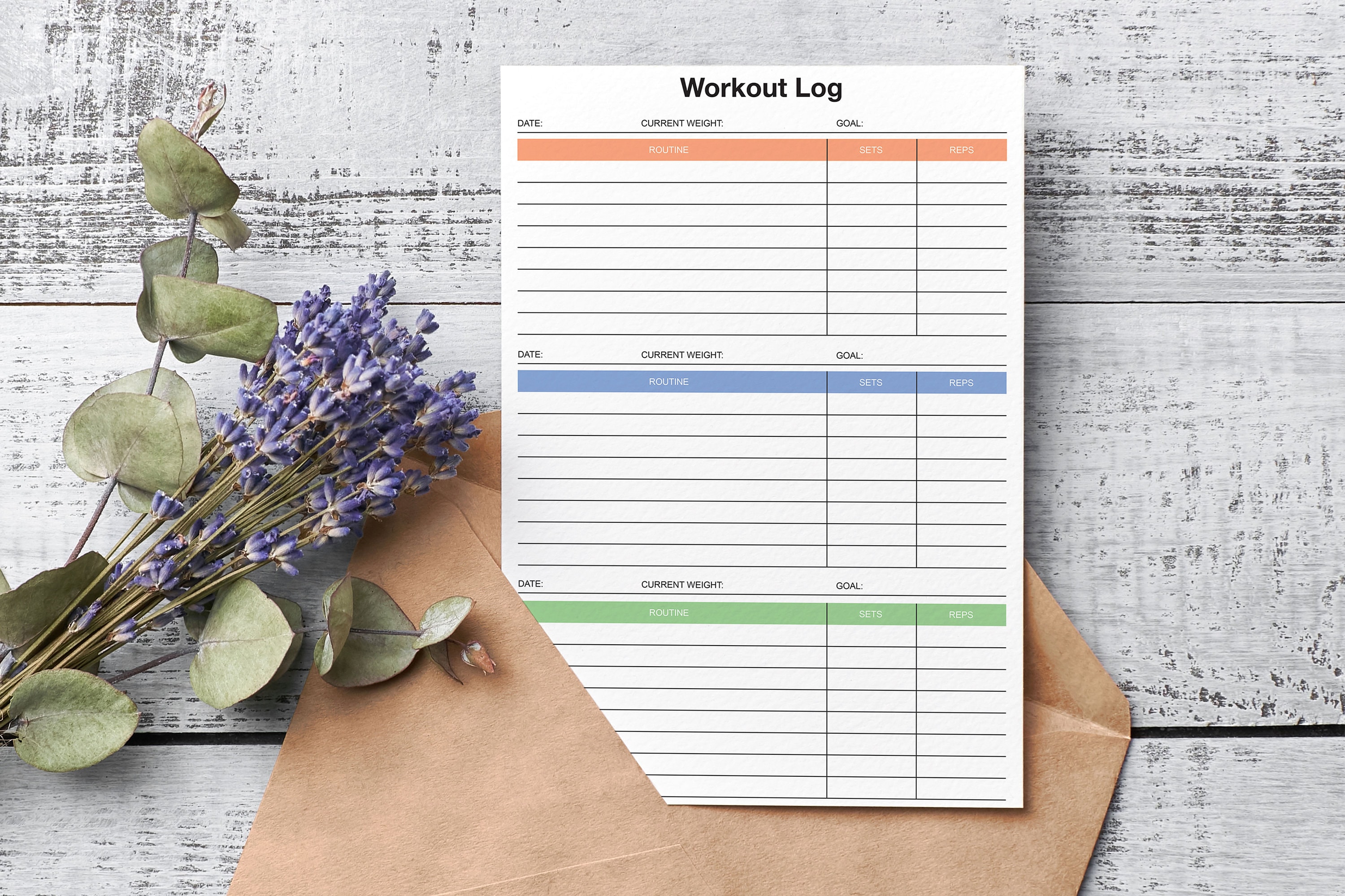 Workout Log,workout Tracker,workout Planner,workout Journal,exercise ...