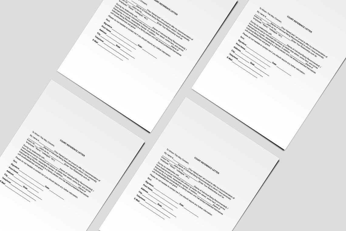 Court Character Reference Letter,character Reference Letter for Court ...