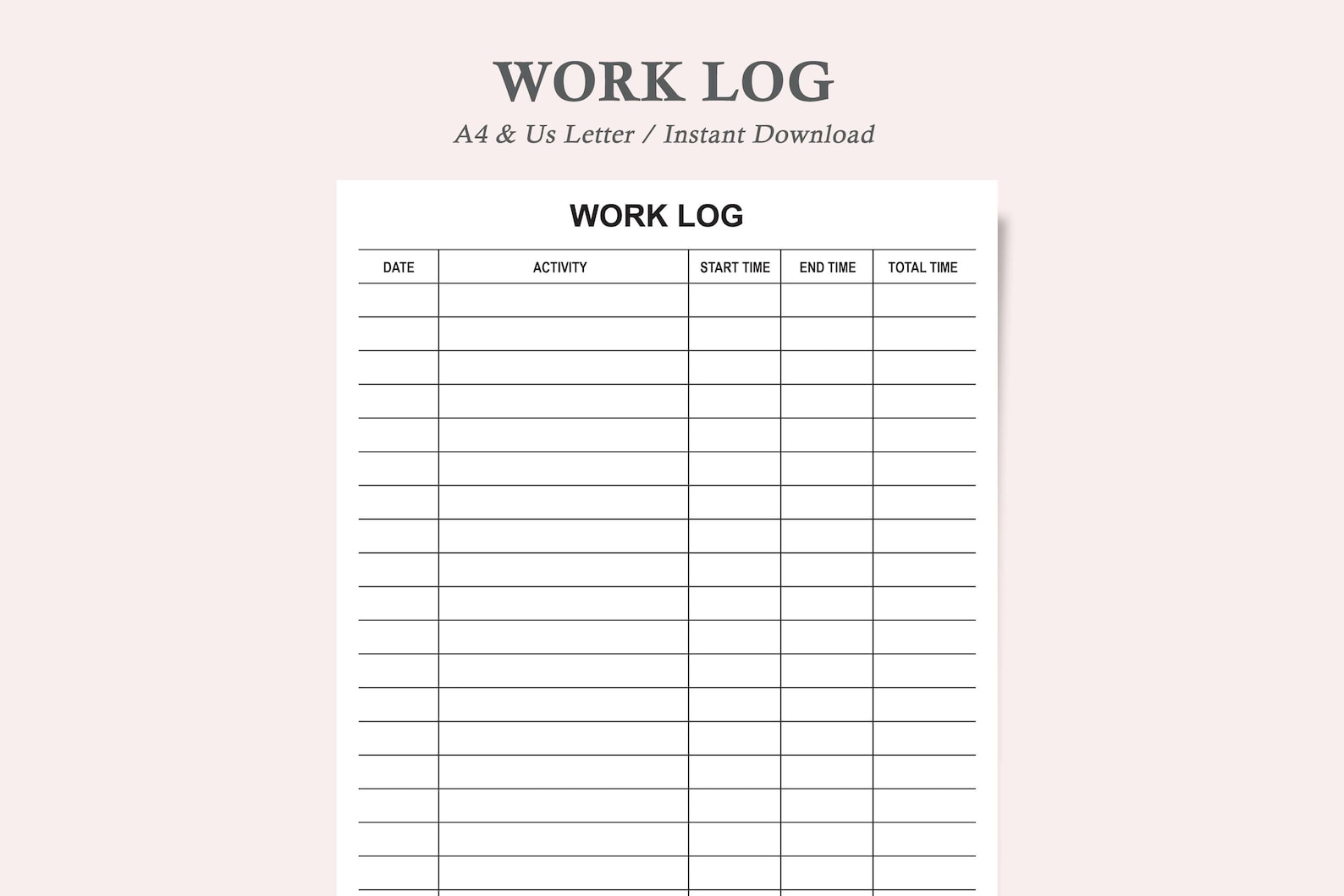 Employee Time Log,time Tracker,work Log,employee Time Log,project Time ...