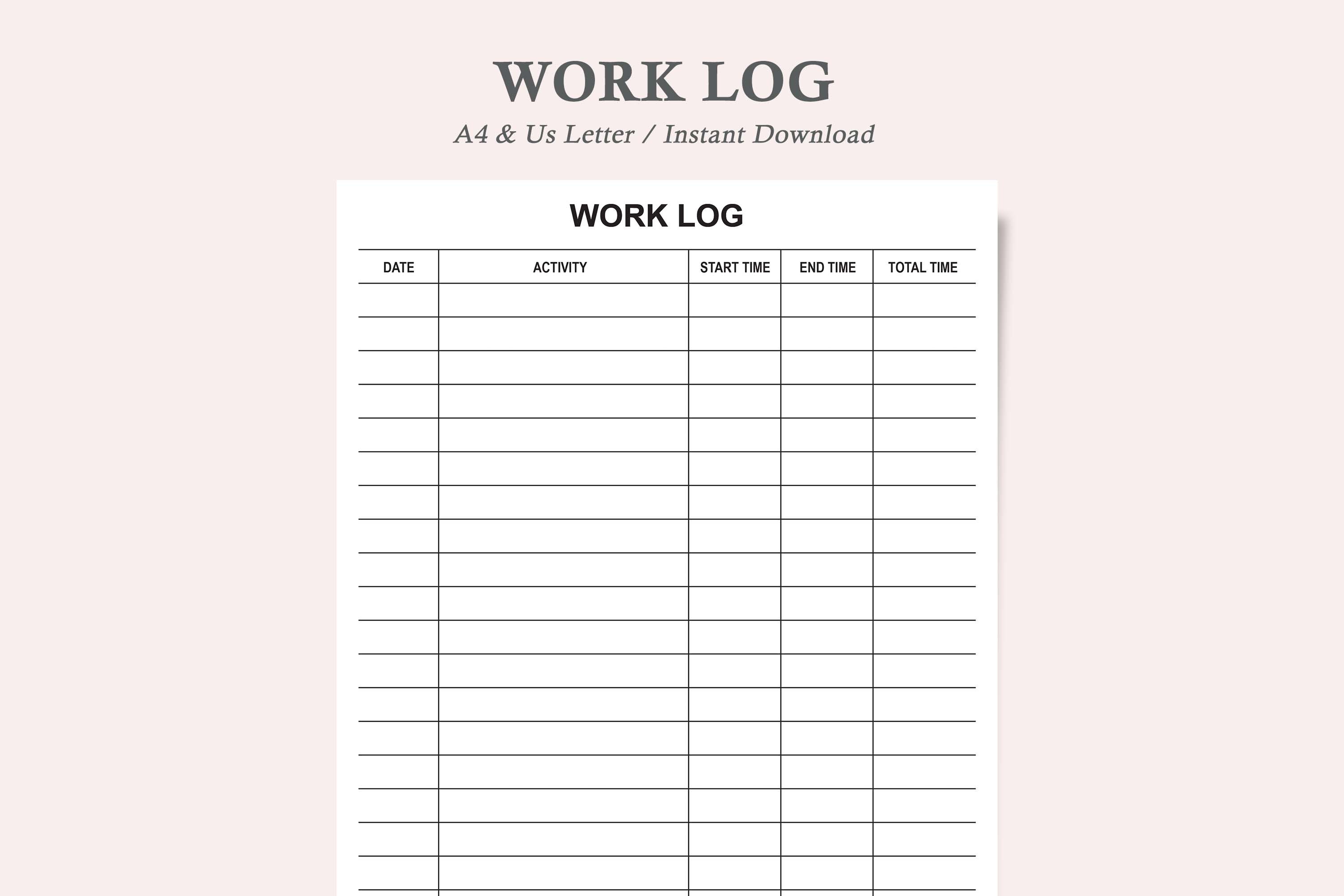 Daily Work Log Forms 16+ Work Log Examples To Download