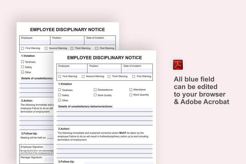 Employee Warning Notice,employee Write up Form,employee Write up ...