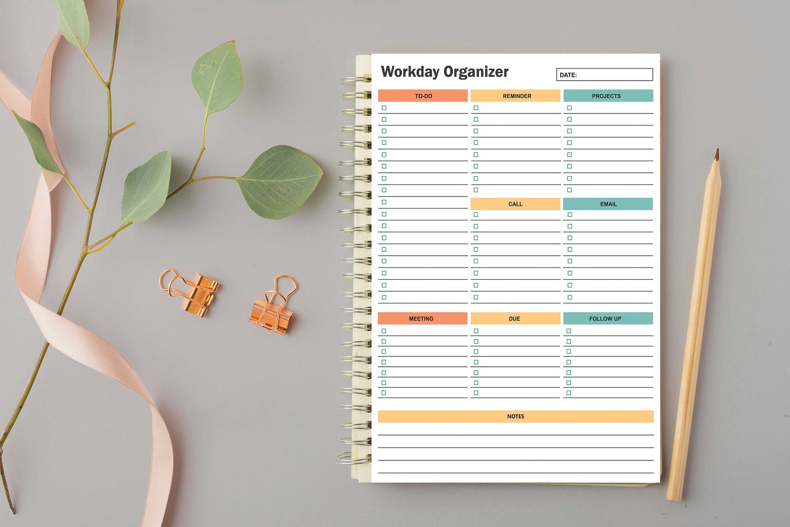Work Day Organizerwork Plannerwork Scheduledaily - Etsy