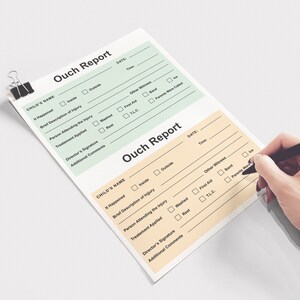 Ouch Reportdaycare Providerstarting a Daycareprintable - Etsy