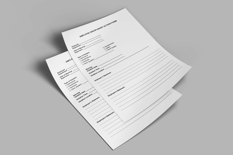 Disciplinary Action Forms,employee Warning Notice,employee Write up ...