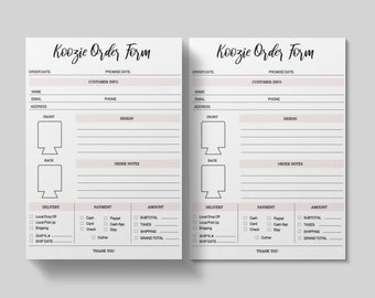 Etsy Shop Order Form - Etsy