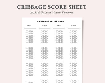 Cribbage Scoring Cheat Sheet - Etsy