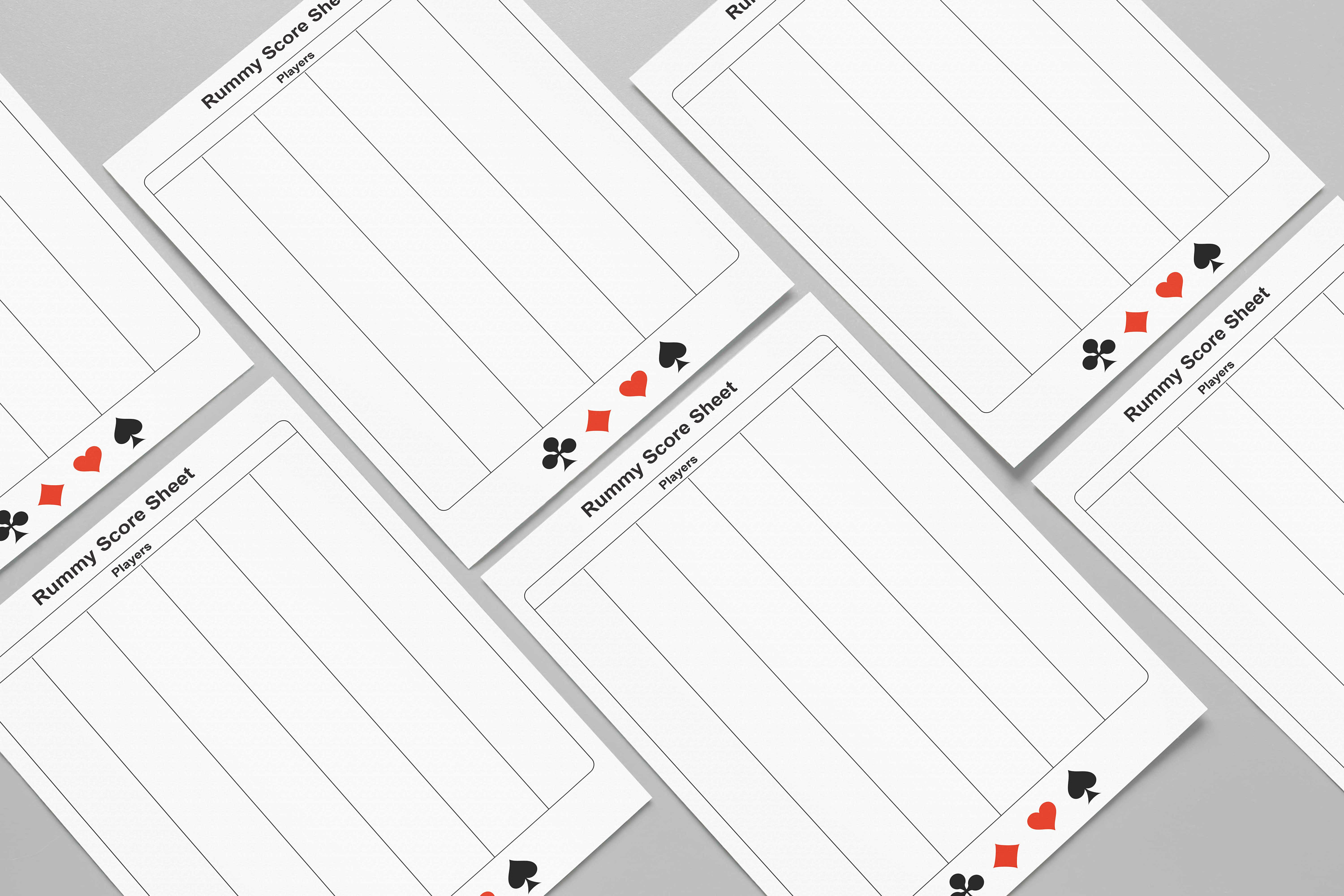 Rummy Score Sheet,game Score Card,gin Rummy,rummy Log,gaming Tracker ...