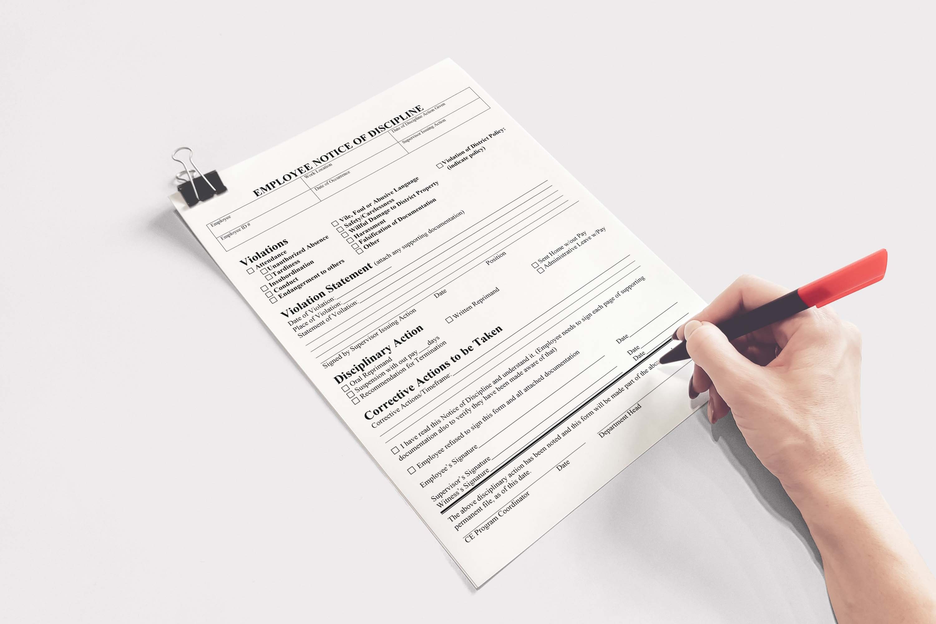 Employee Write up Template,employee Write up Form,employee Write up ...