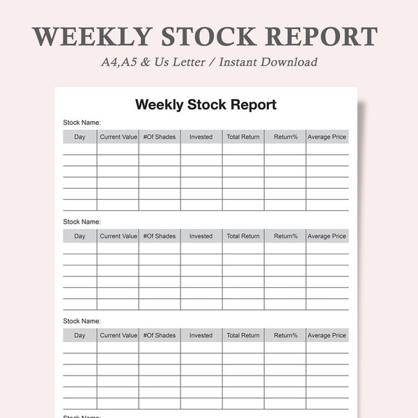 Stock Count Sheet - Etsy