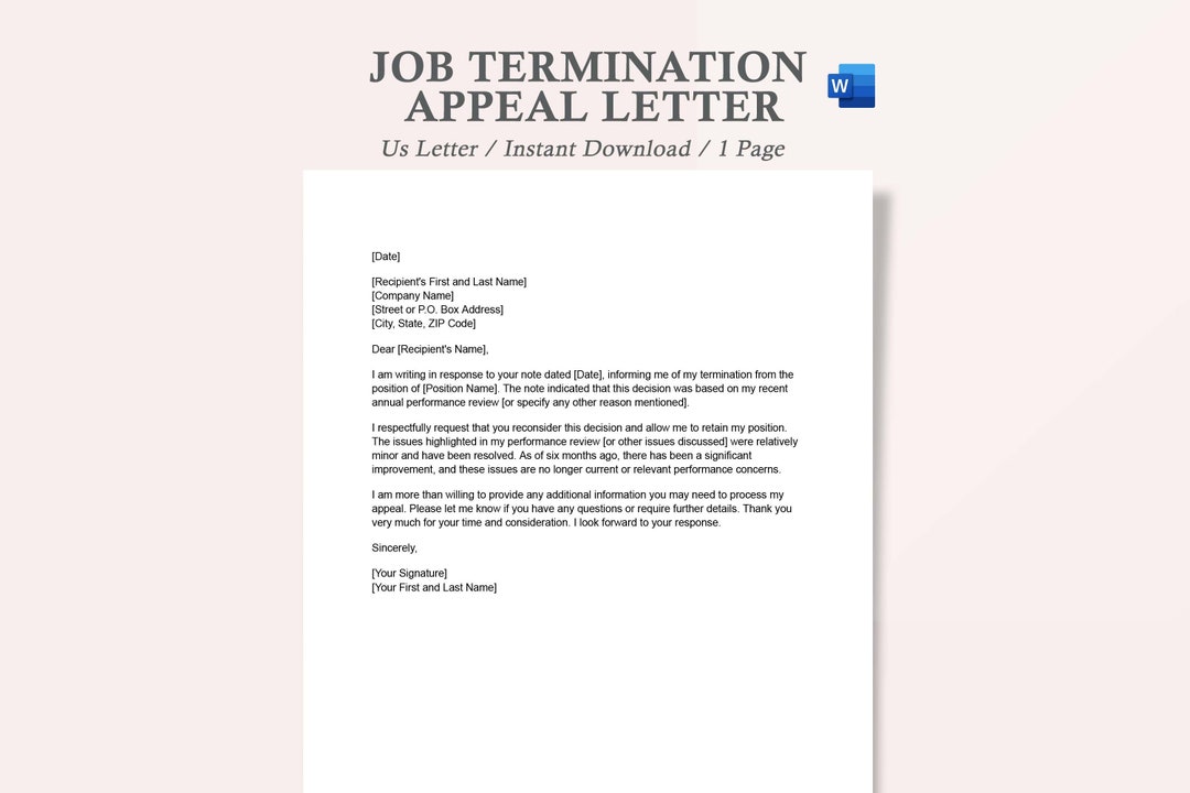 Job Termination Letter,termination Letter Template,employee Termination ...