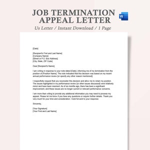 Job Termination Letter,termination Letter Template,employee Termination ...