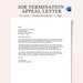 Job Termination Letter,termination Letter Template,employee Termination ...