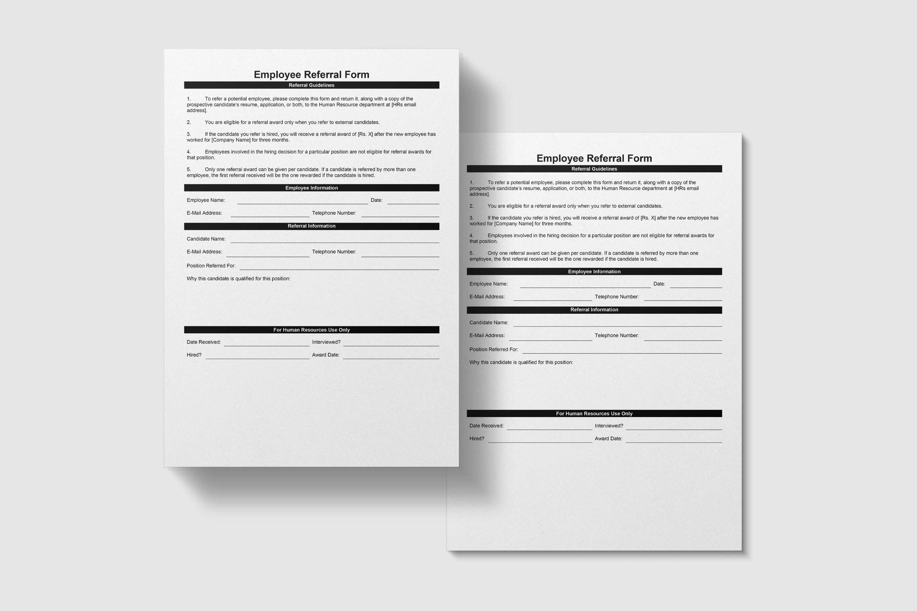 Employee Referral Form,employee Referral Program Form,employee Referral ...