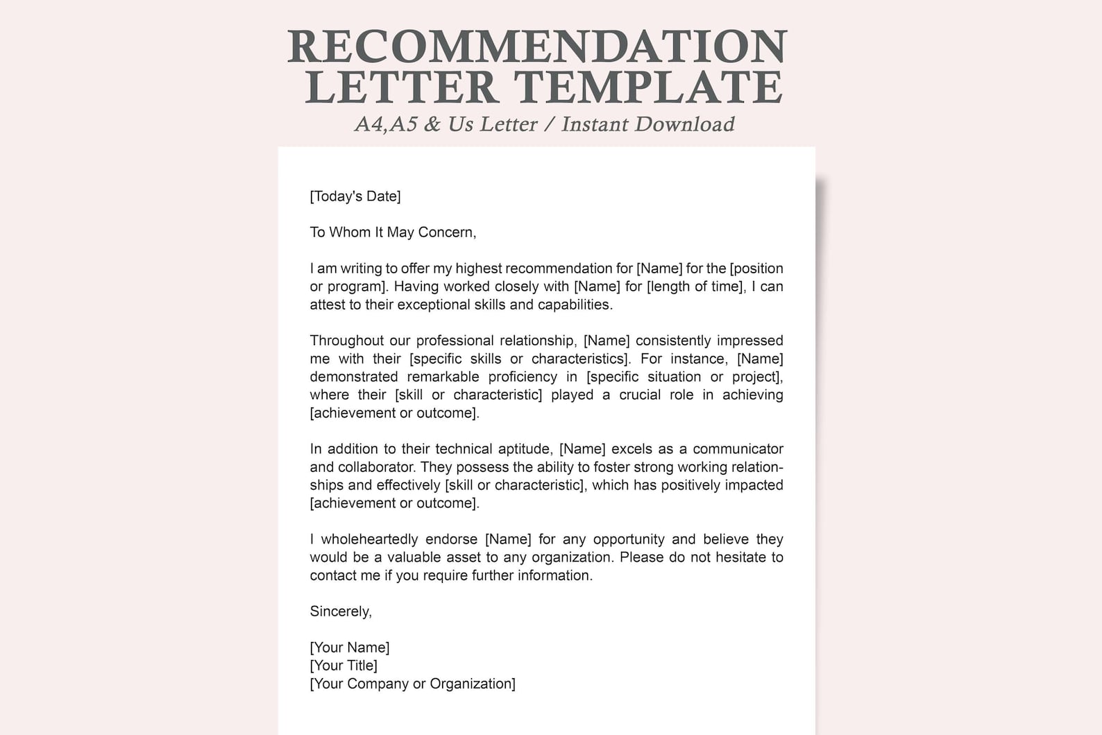 Professional Recommendation Letter,letter of Recommendation ...