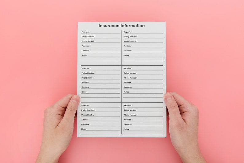 Insurance Information Trackerinsurance Loginsurance - Etsy