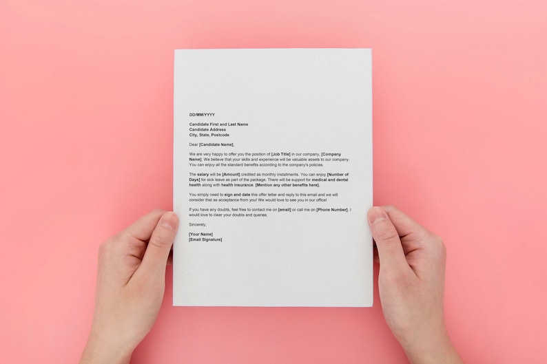 Job Offer Letter,offer Letter Template,offer Letter,sample Letter for ...