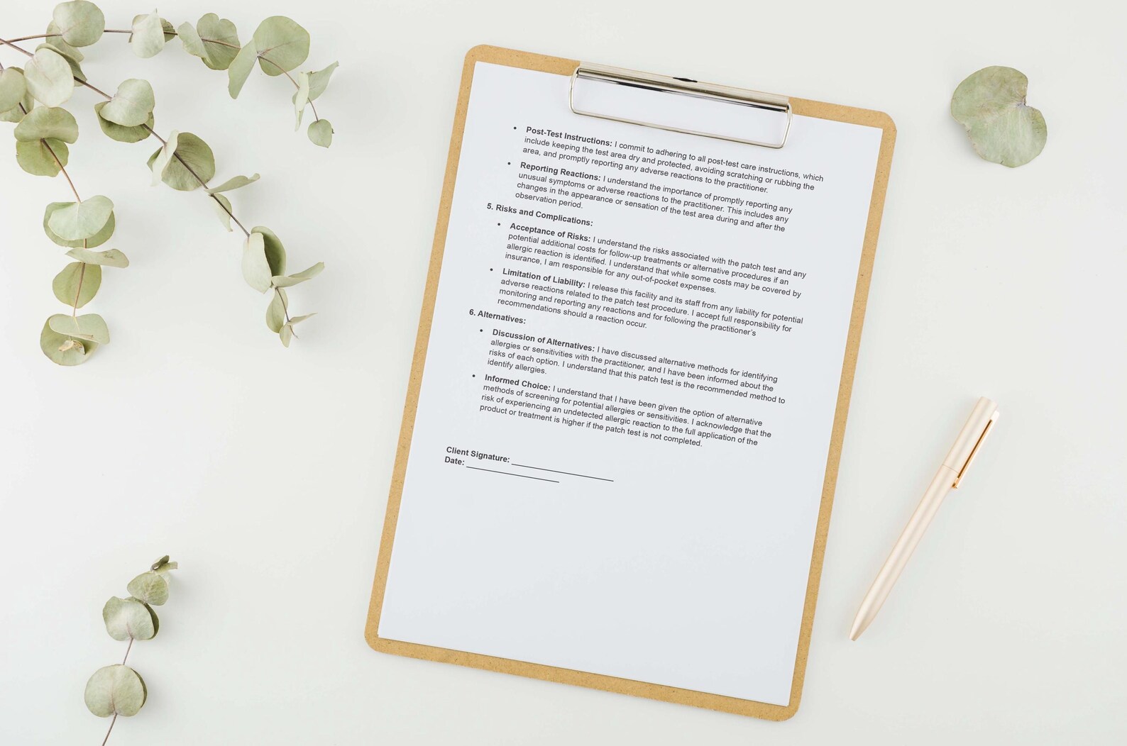 Patch Test Consent Form,patch Test Consent Form Template,patch Test ...