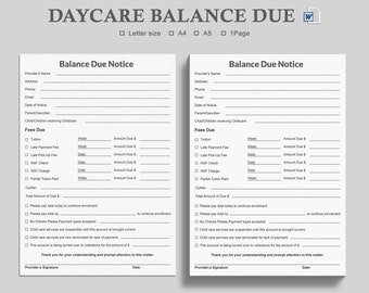 Daycare Late Payment - Etsy