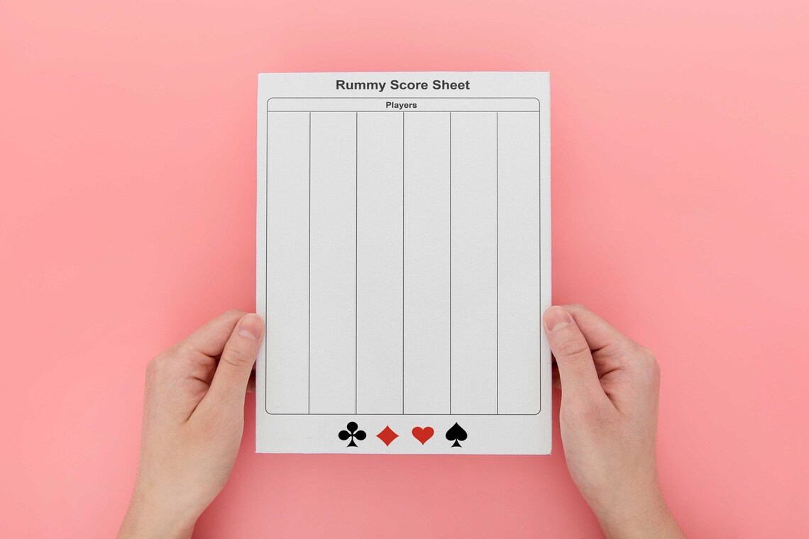 Rummy Score Sheetgame Score Cardgin Rummyrummy Loggaming - Etsy Canada
