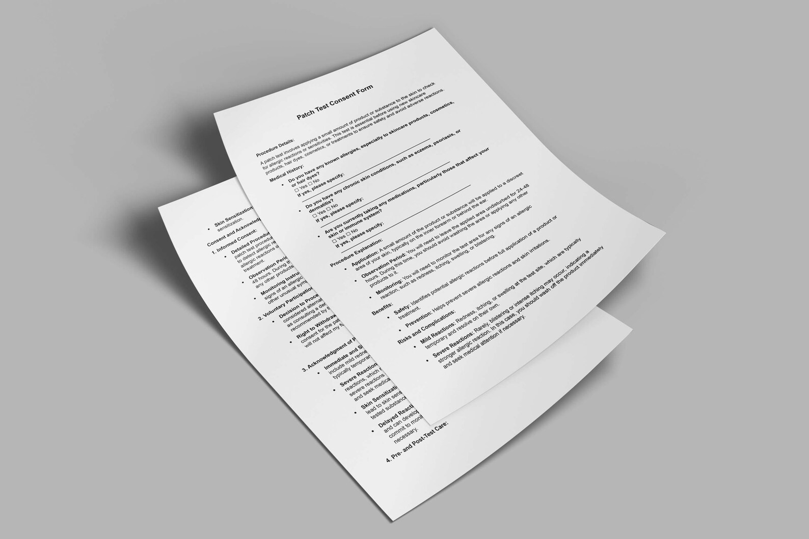 Patch Test Consent Form,patch Test Consent Form Template,patch Test ...
