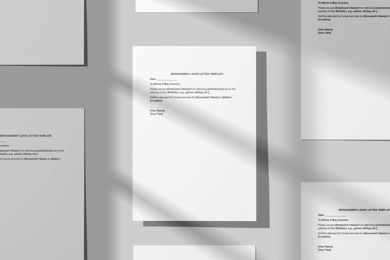 Bereavement Letter,bereavement Leave Letter,bereavement Letter for Work ...