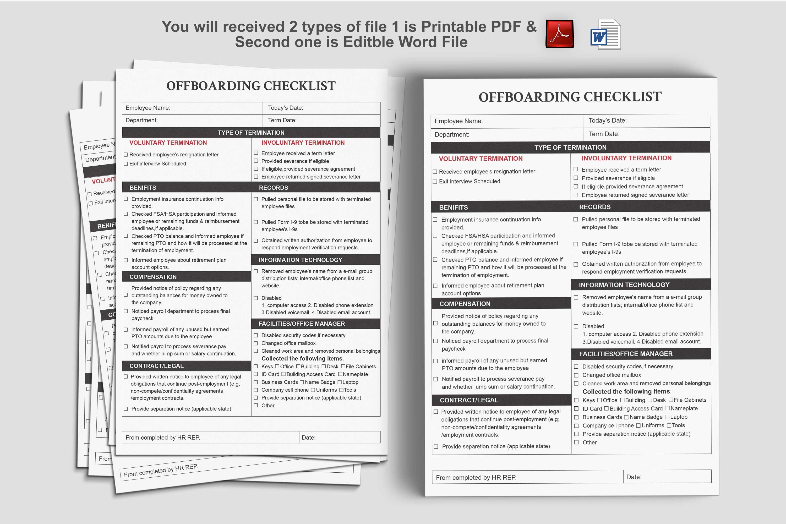 Offboarding Checklist,offboarding Checklist Template,employee ...