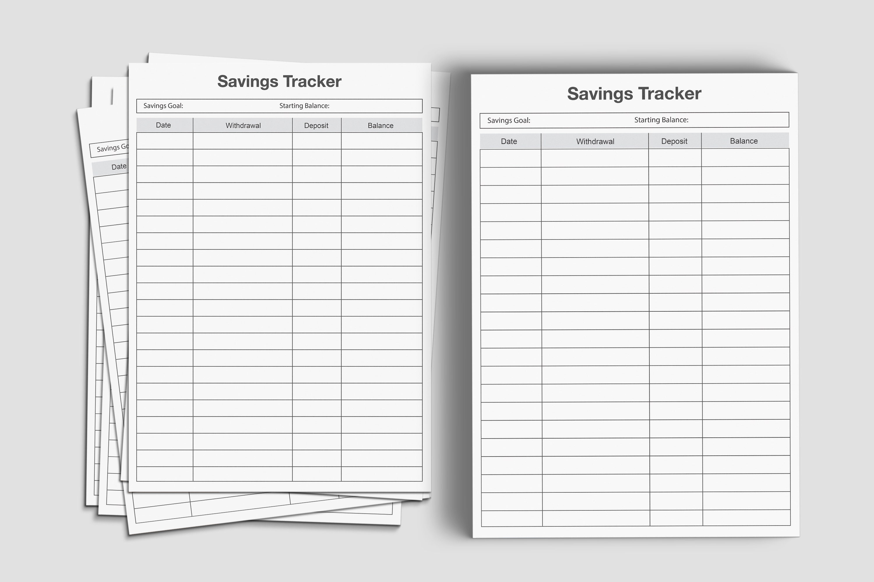 Savings Trackersavings Plannersavings Printablemoney - Etsy