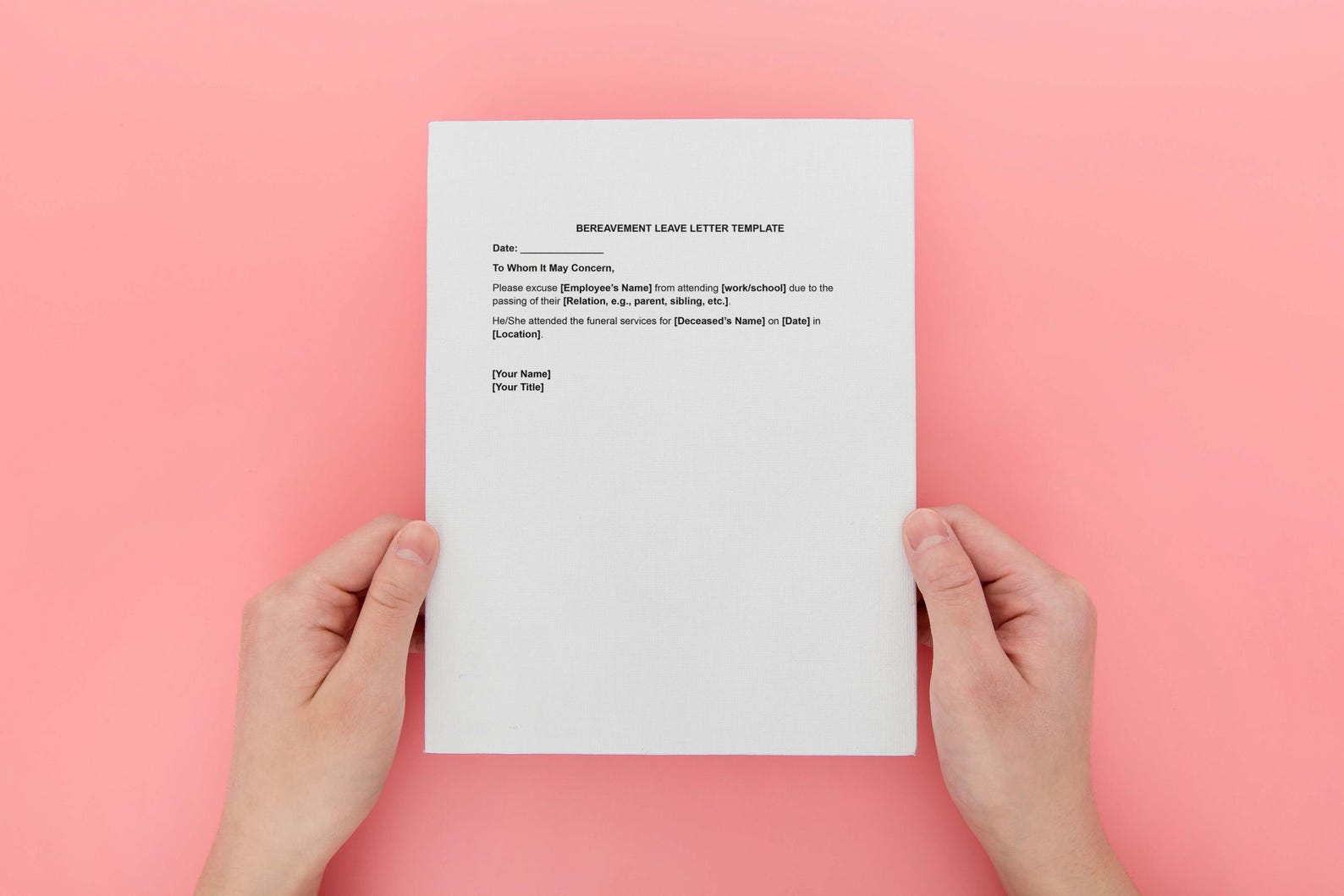 Bereavement Letter,bereavement Leave Letter,bereavement Letter for Work ...