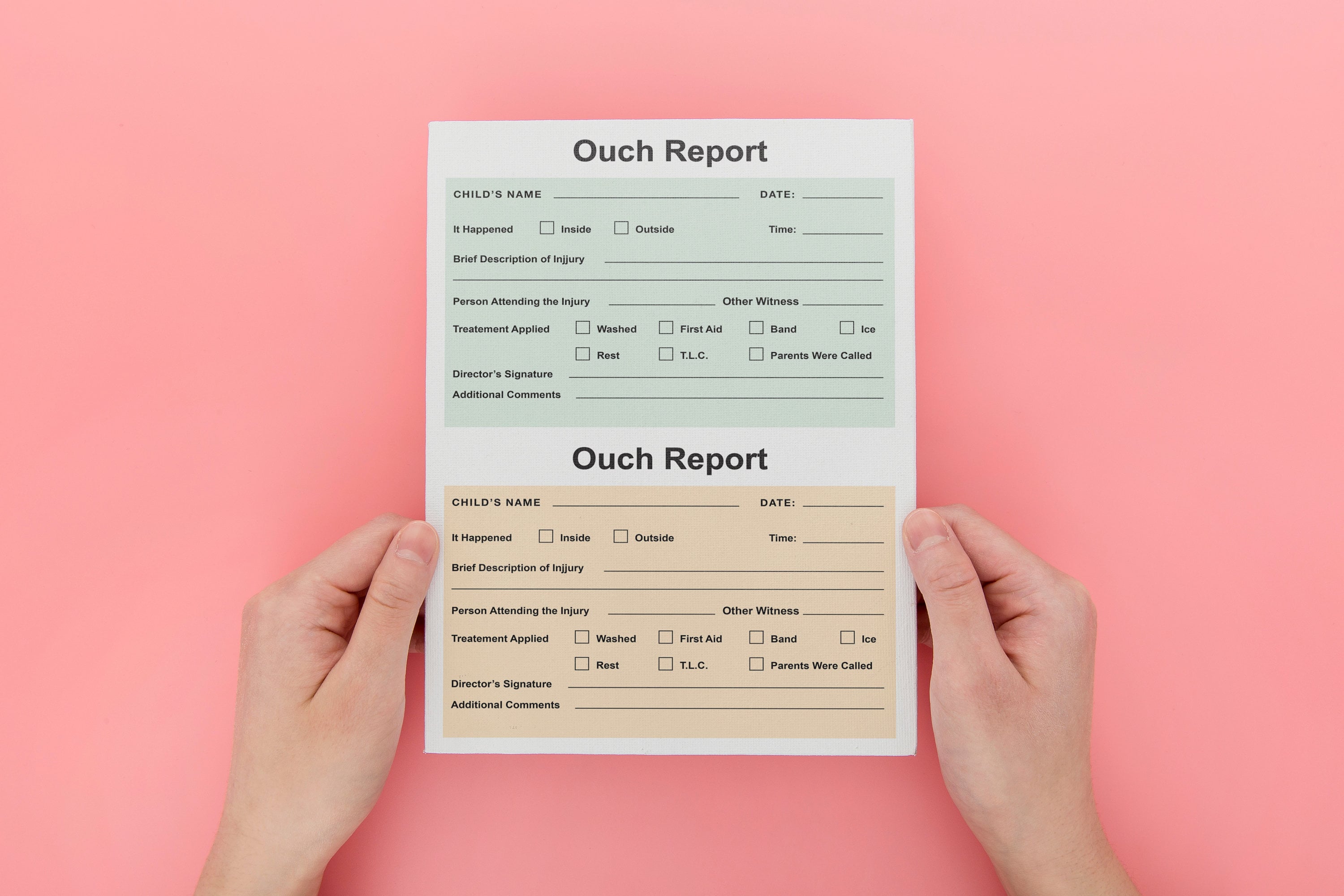 Ouch Reportdaycare Providerstarting a Daycareprintable - Etsy