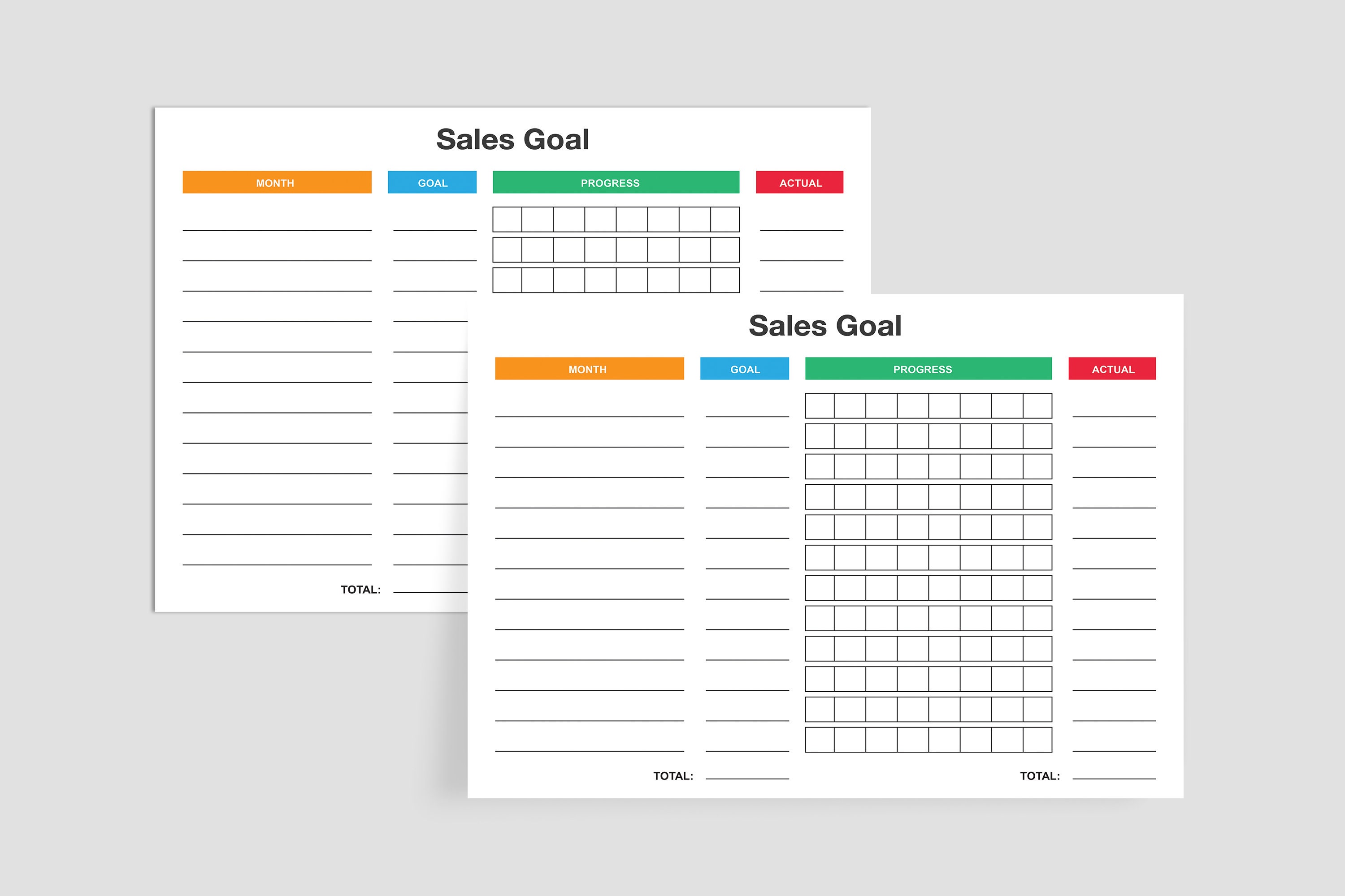 Sales Goal Template,sales Goal Planner,sales Goal Tracker Template,monthly Sales Goals Template ...