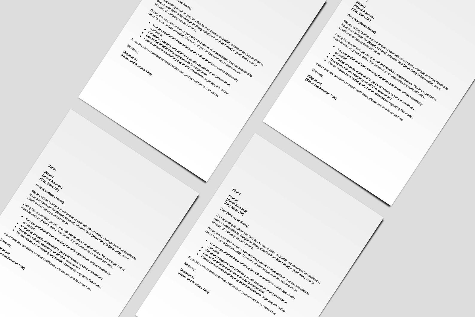 Employee Suspension Letter,letter of Suspension Template,staff ...