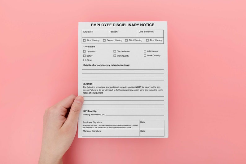 Employee Warning Notice,employee Write up Form,employee Write up ...