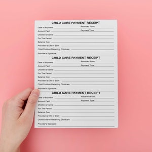 Childcare Invoice,daycare Expense Form,daycare Receipt Template,daycare ...