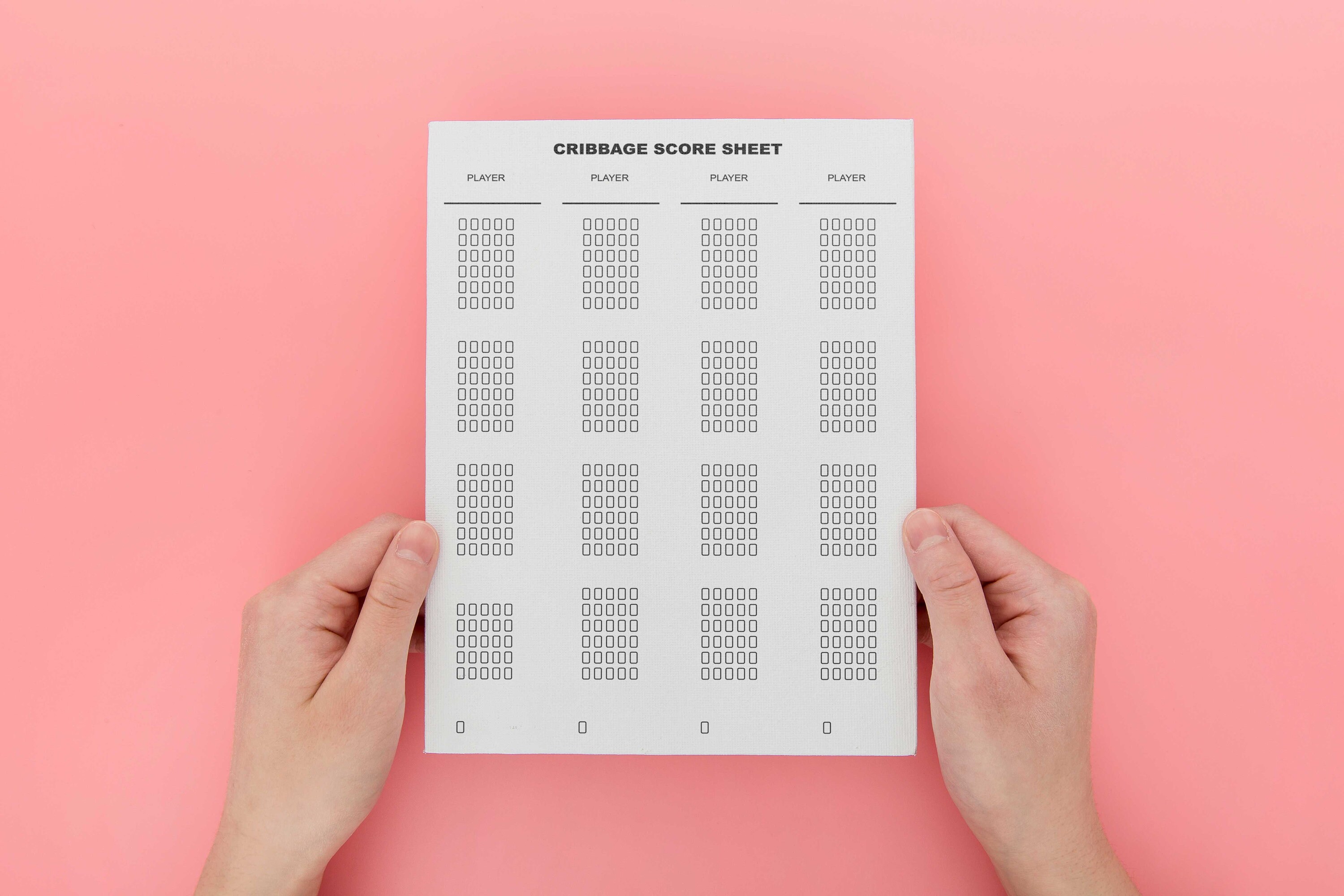Cribbage Score Chart,cribbage Score Sheet,cribbage Points Chart ...