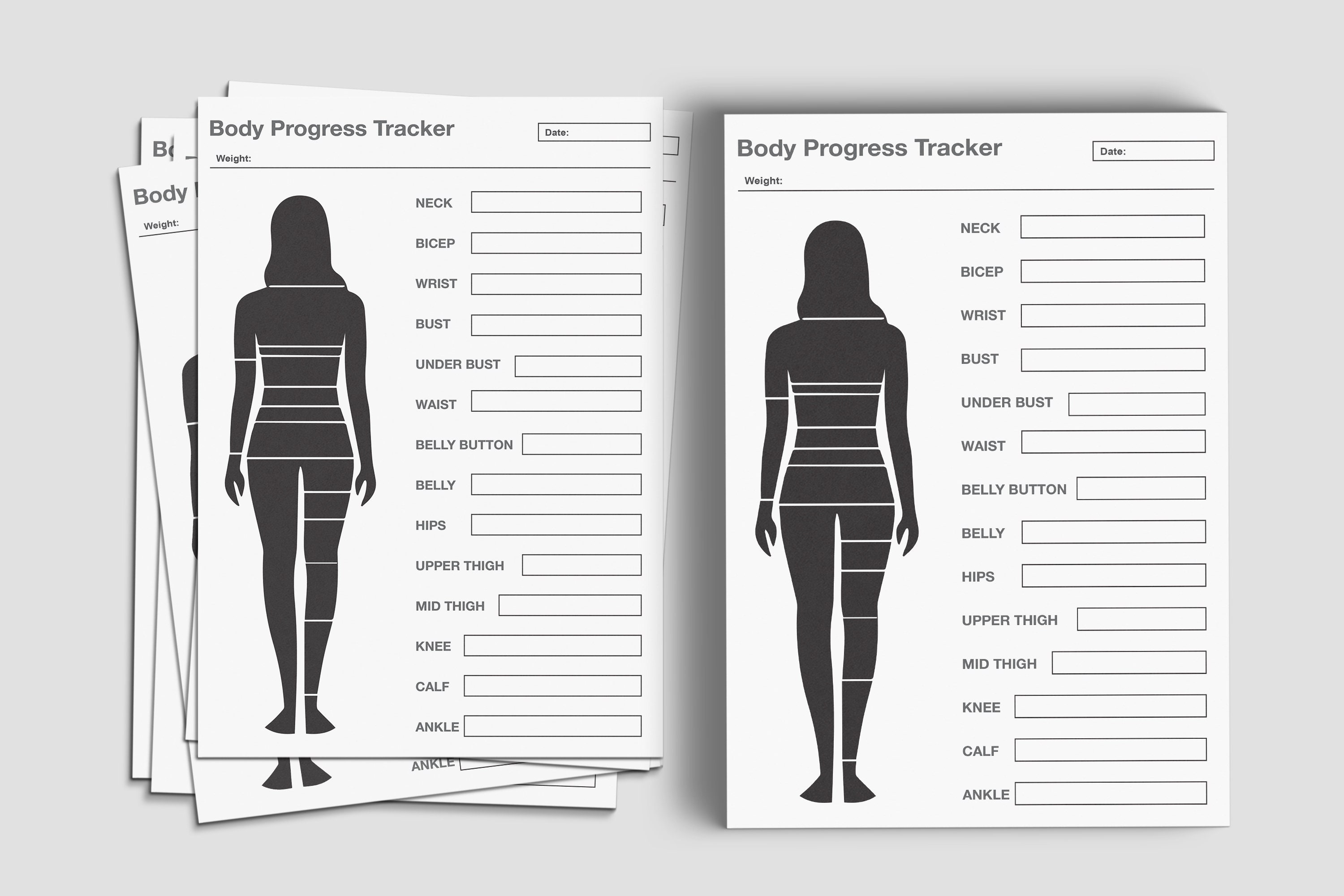 Body Measurement Tracker,body Measurement Tracker Printable,body ...