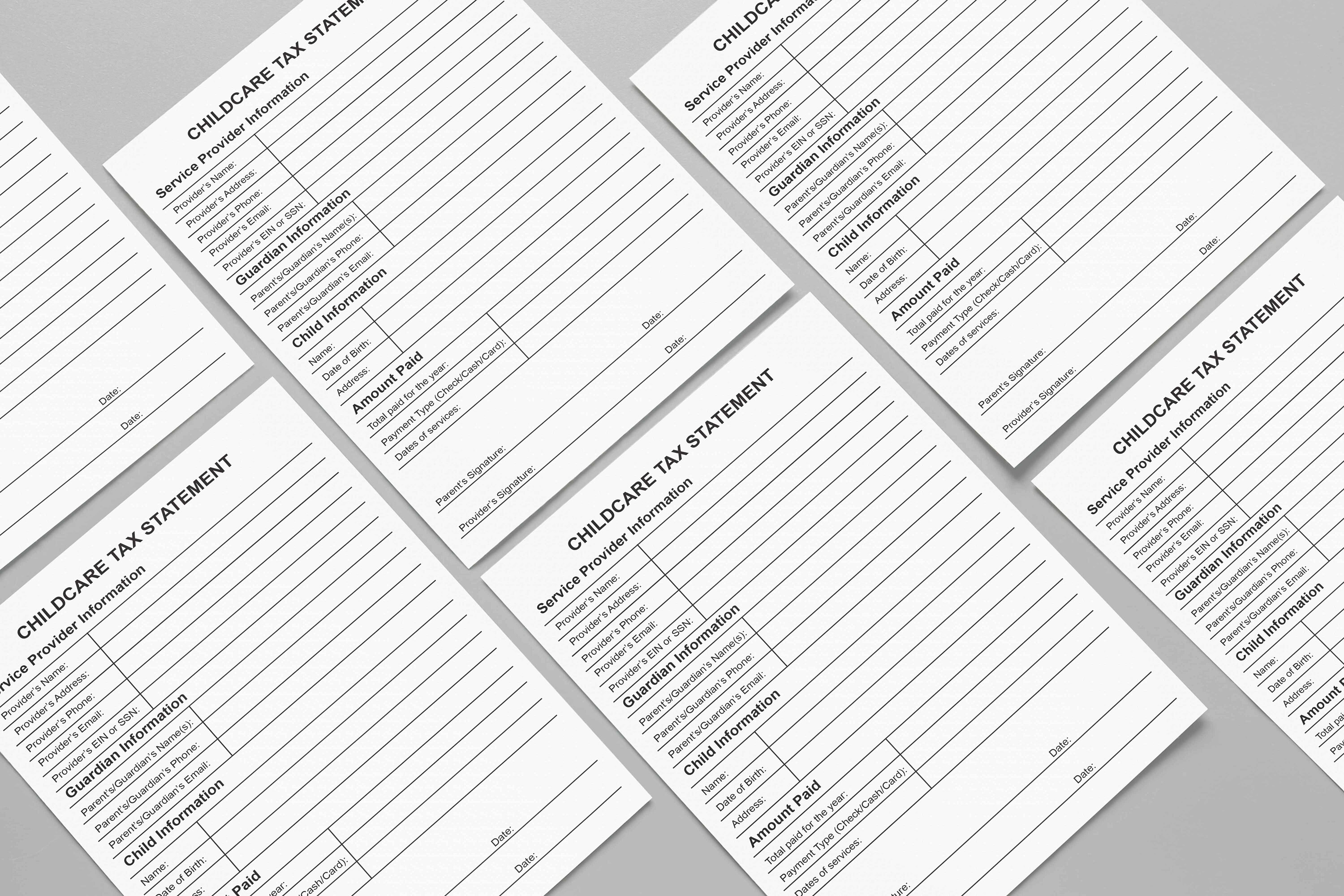 Childcare Tax Statement,child Tax Statement,daycare Tax Form,daycare ... Childcare Tax Statement,child Tax Statement,daycare Tax Form,daycare ...