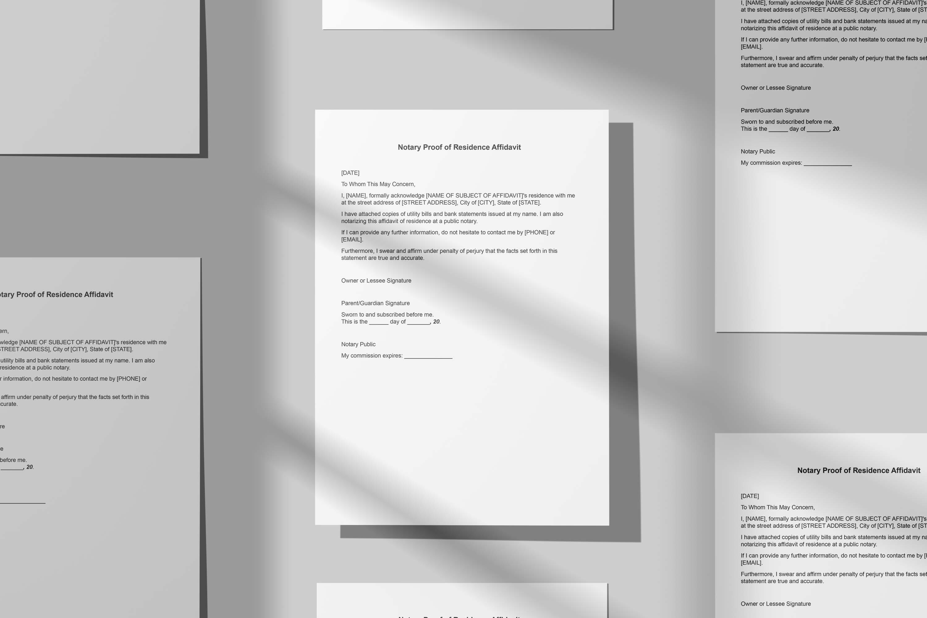 Notary Proof Of Residency Letternotary Letter Of Residencyproof Of 4464