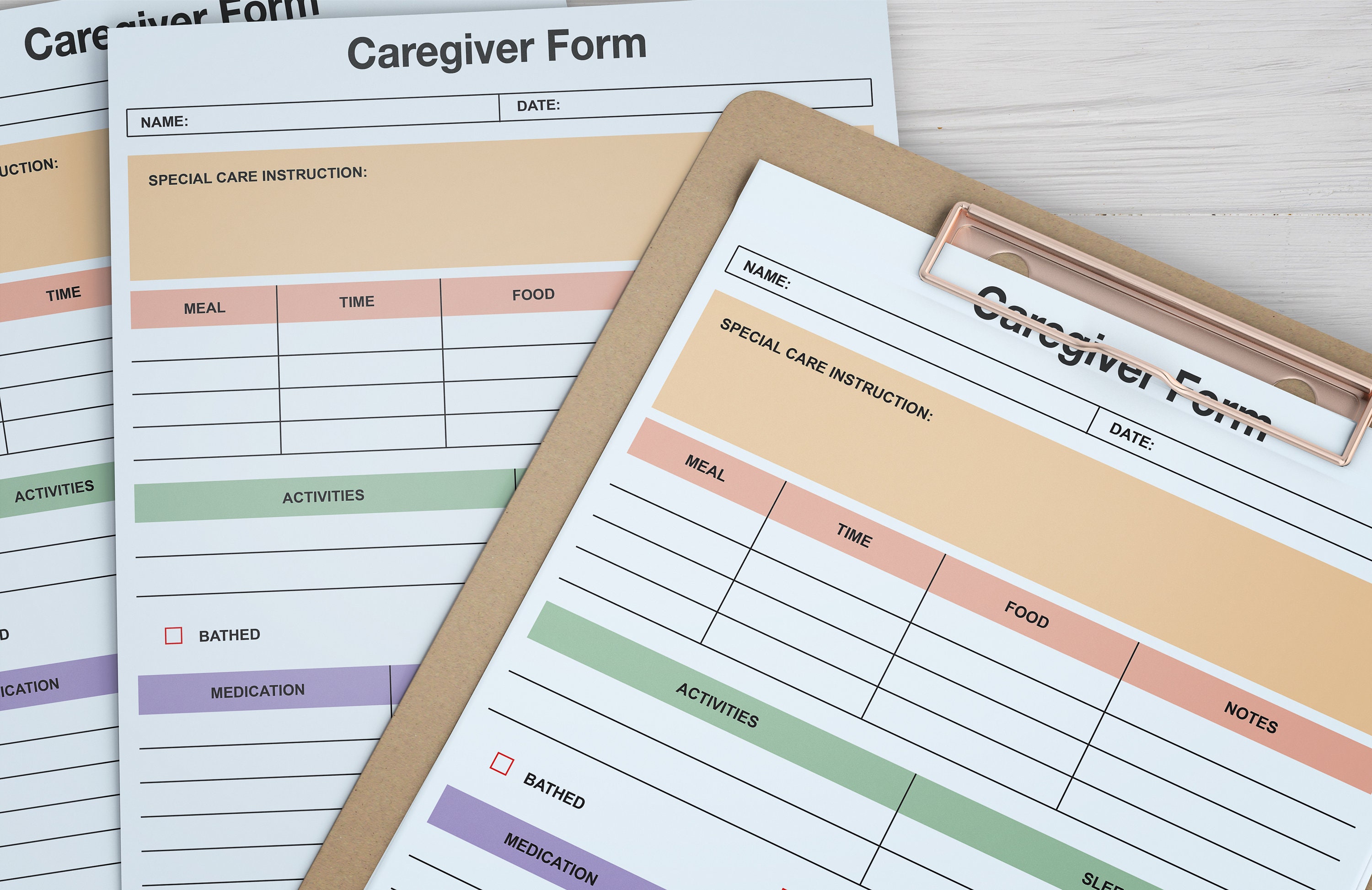 Caregiver Task List,caregiver Checklist Template,caregiver Duty ...
