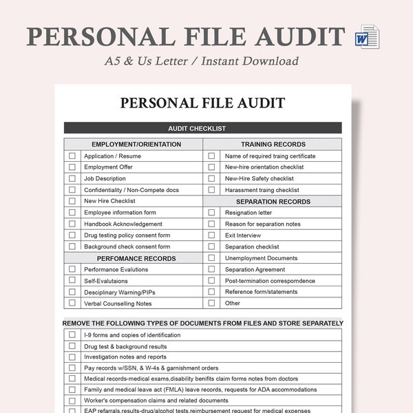Employee File Audit - Etsy