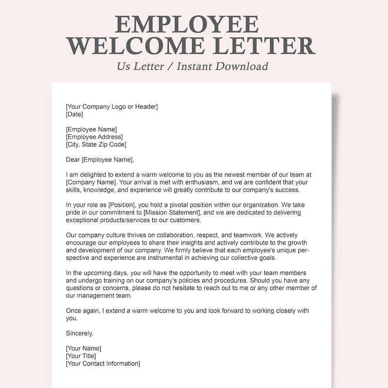 Employee Welcome Email - Etsy