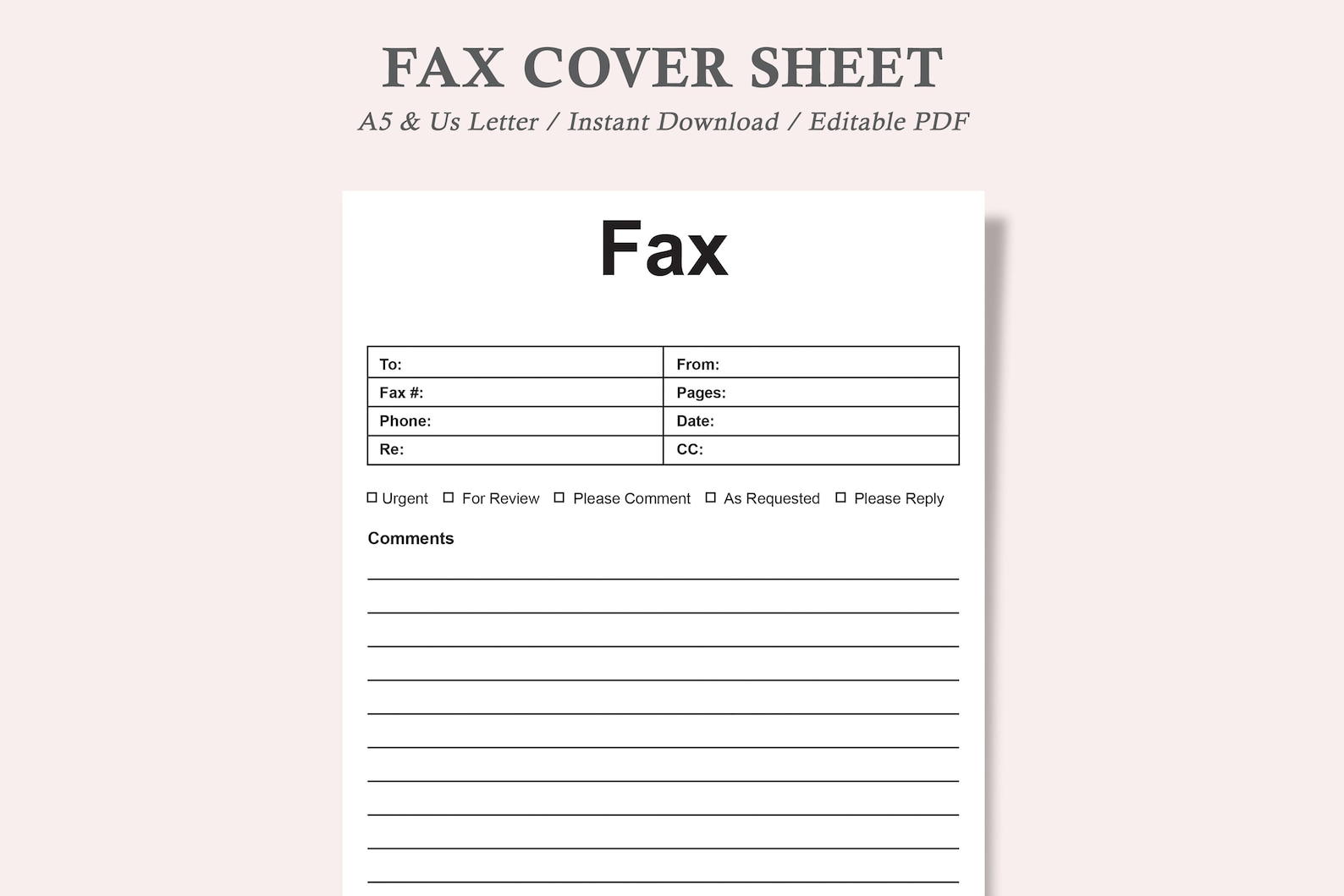 Fax Cover Sheet,fax Cover Sheet Form,fax Cover Template,fax Cover Sheet ...