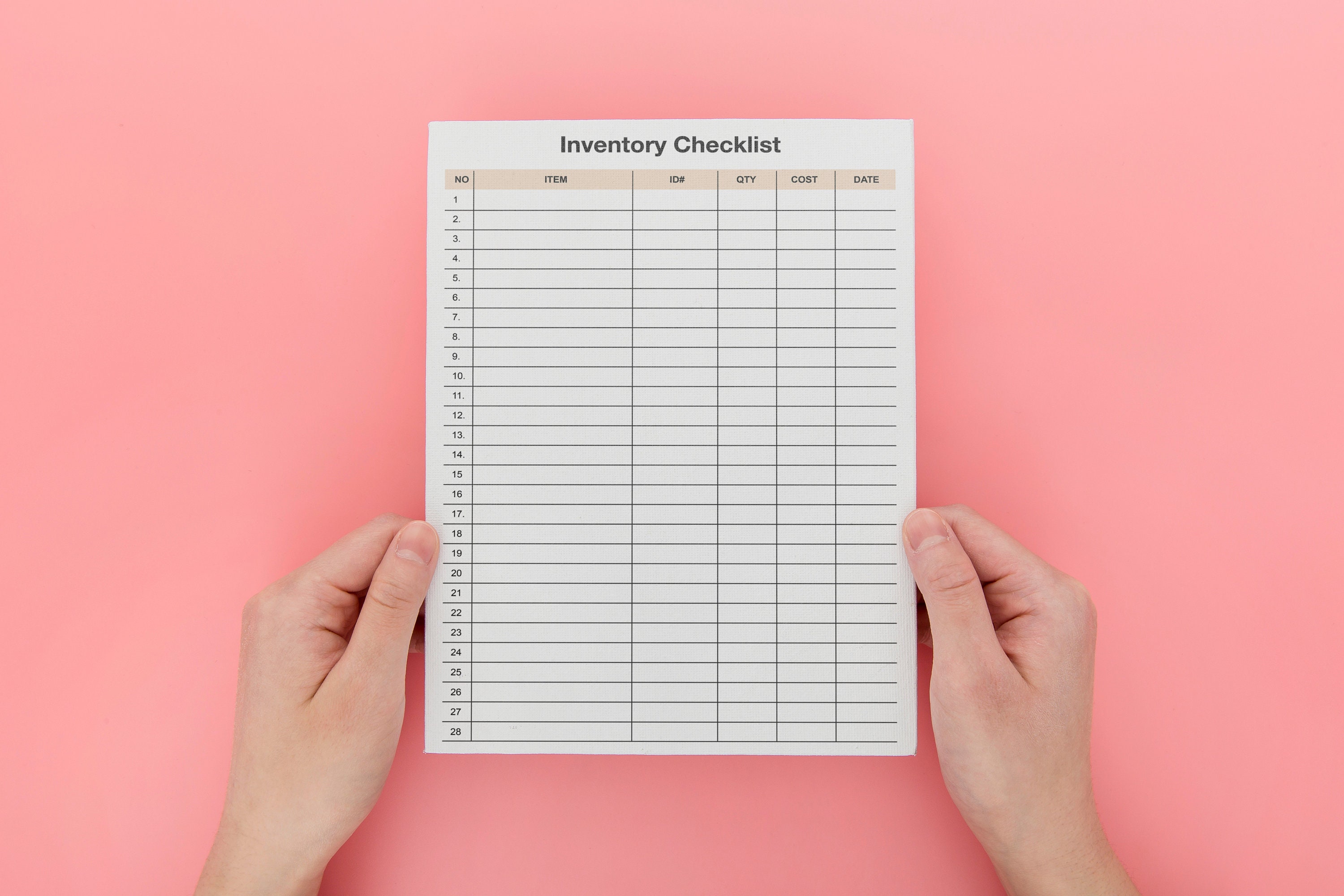 Inventory Checklist,inventory List,inventory Tracker,inventory Stock ...