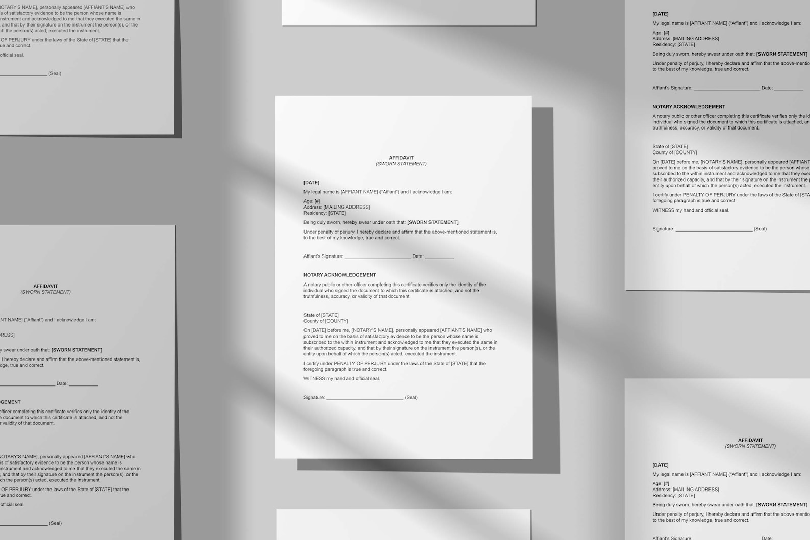 Affidavit Template,sample Affidavit Letter,example of Letter of ...