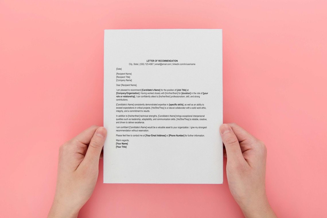 Professional Recommendation Letter,letter of Recommendation ...