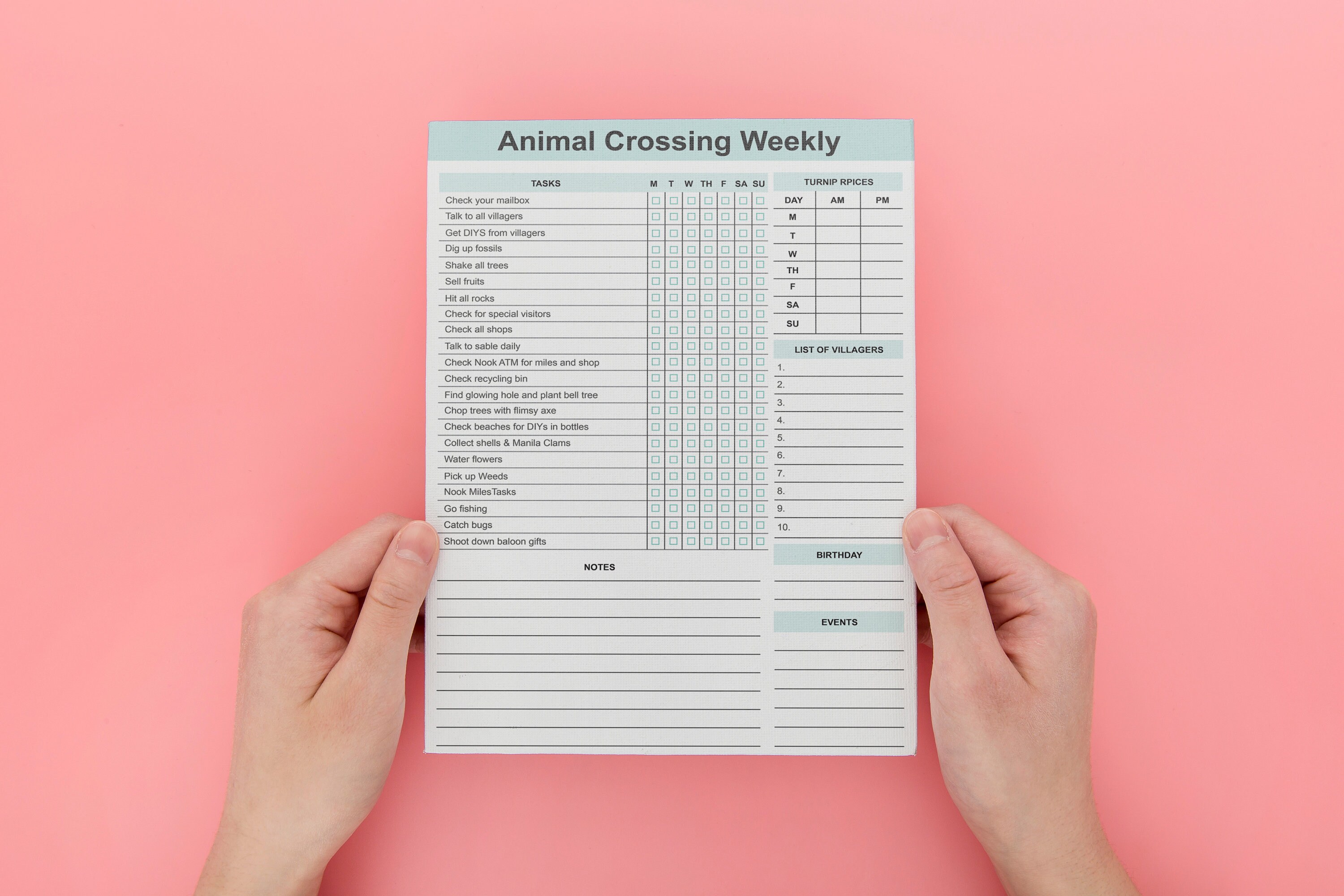 Animal Crossing Checklist,acnh Checklist,acnh Diy Checklist,acnh ...