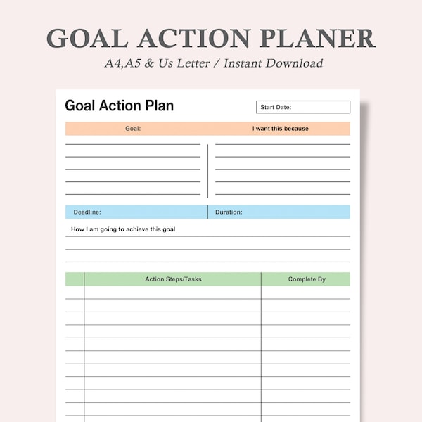 Goal Planner - Etsy