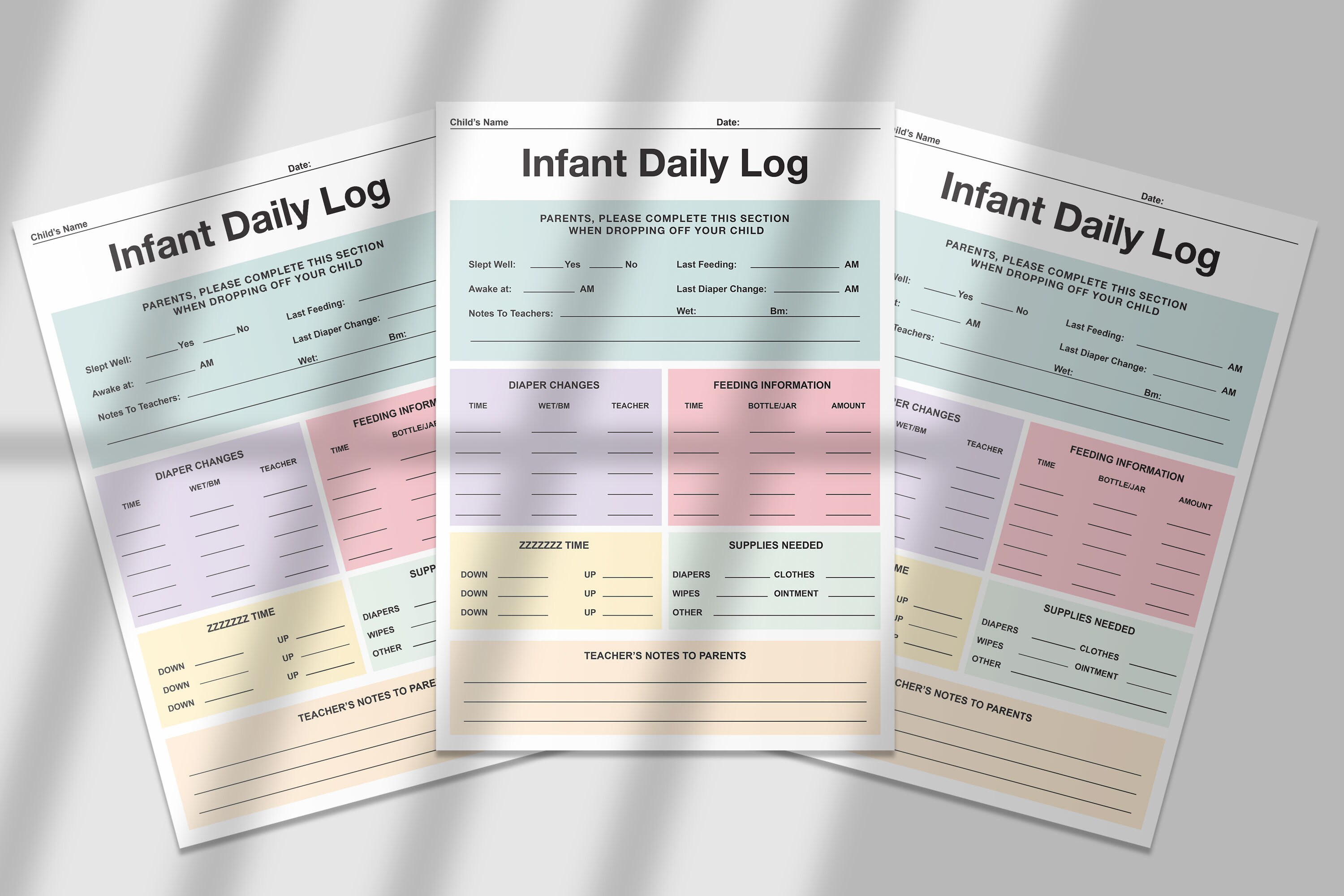 Infant Daily Log,baby Daily Log Book,infant Daily Tracker,daily Infant ...